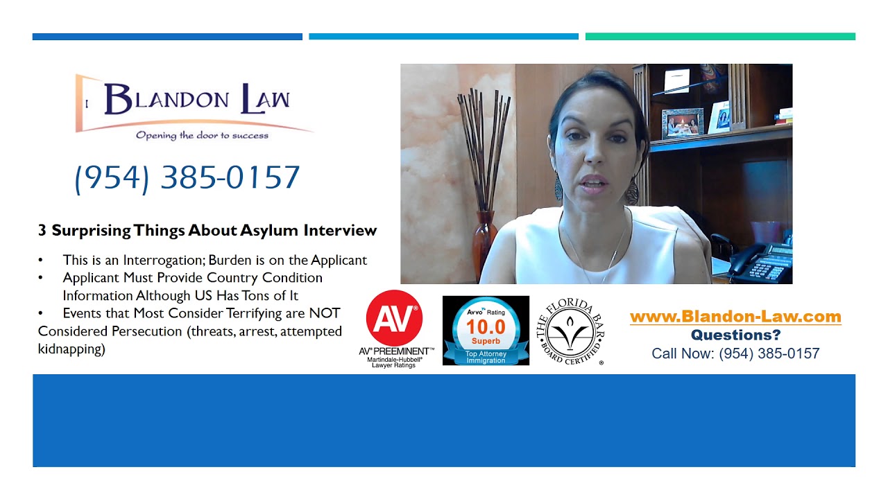 You Should Know: Top Three Surprises at the Asylum Interview - YouTube