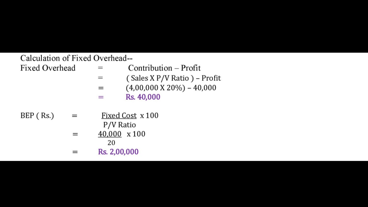 How To Calculate Bep With Pv Ratio Haiper how-to-calculate-bep-with-pv-ratio-haiper