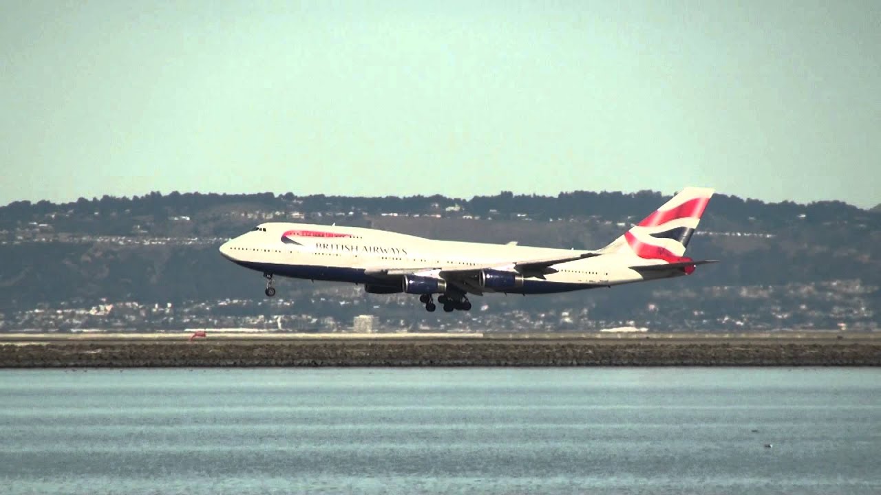 British Airways Flight # 285 Landing at SFO from London Heathrow ...