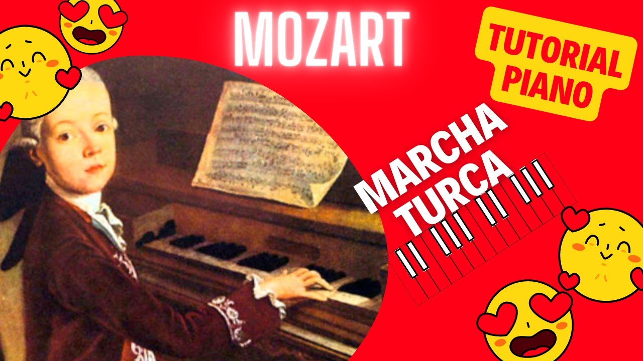 MARCHA TURCA MOZART - Tutorial Piano Facil - YouTube