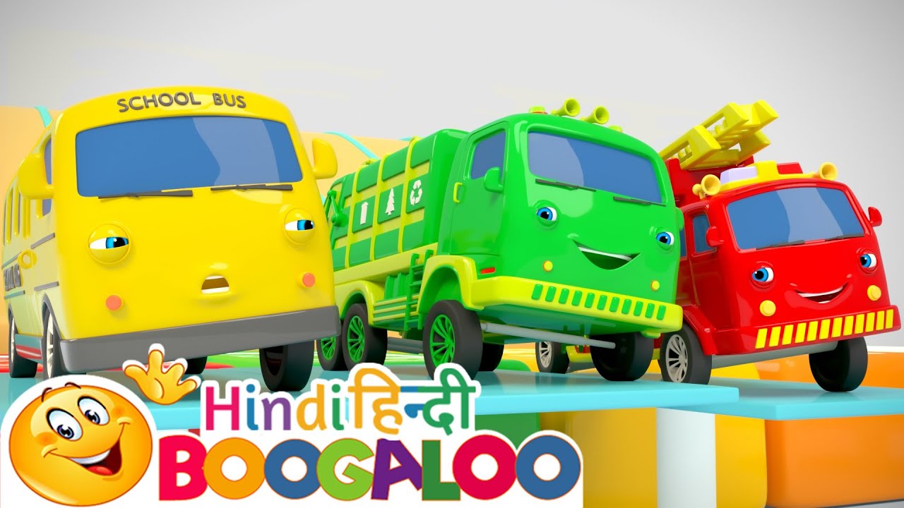 Wheels on the Bus Hindi & More Hindi Cartoons for Kids - Hindi Rhymes ...