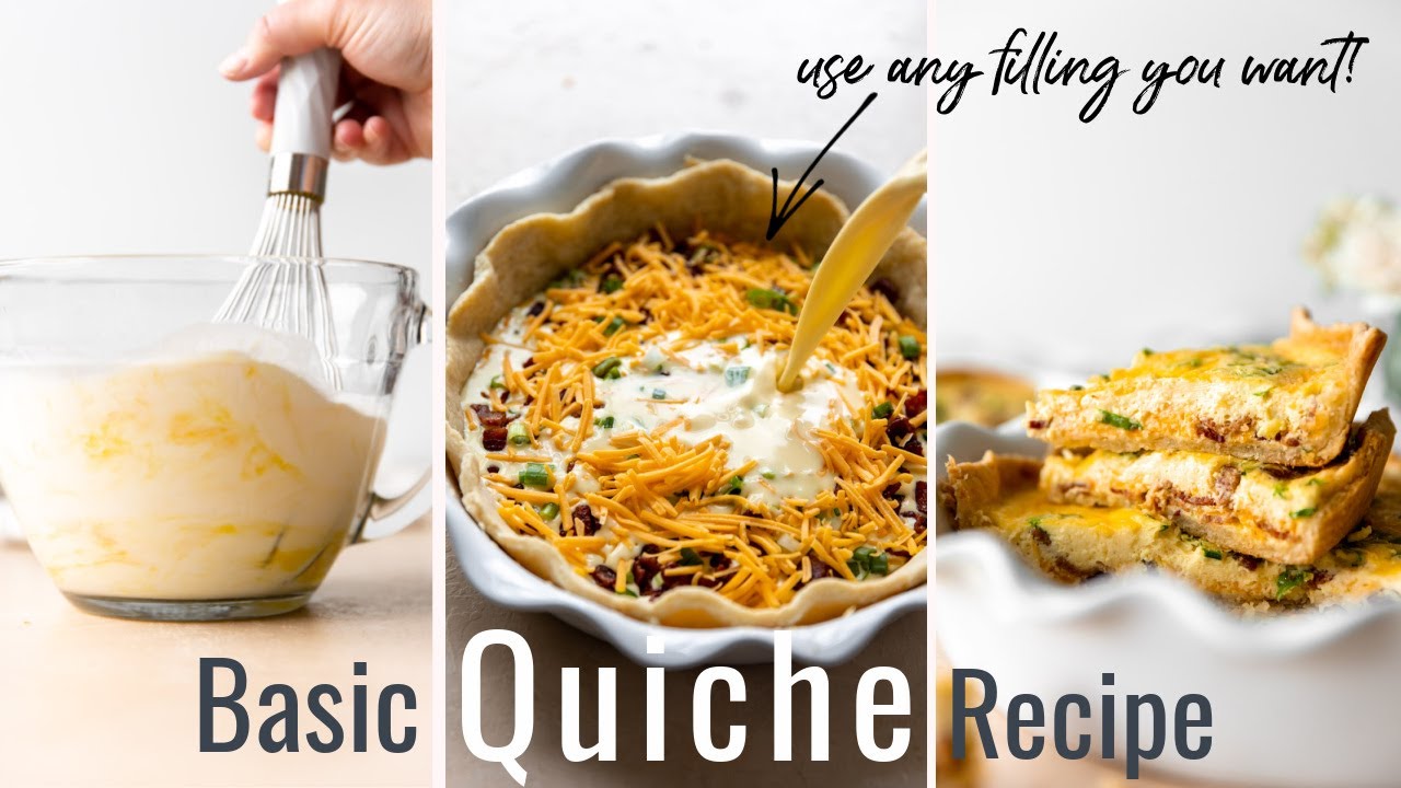 Basic Quiche Recipe (using any filling you want!) - YouTube