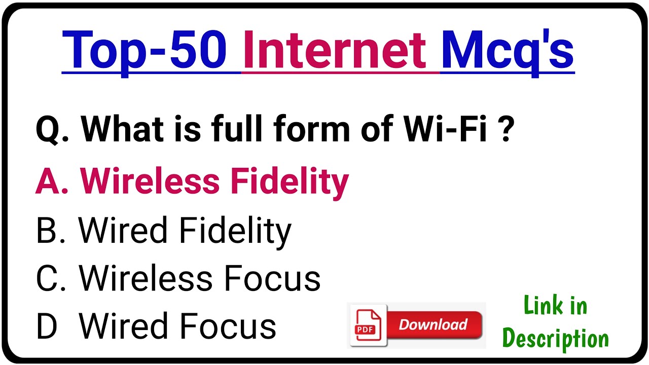 Computer internet questions and answers | computer internet Mcq | Top ...