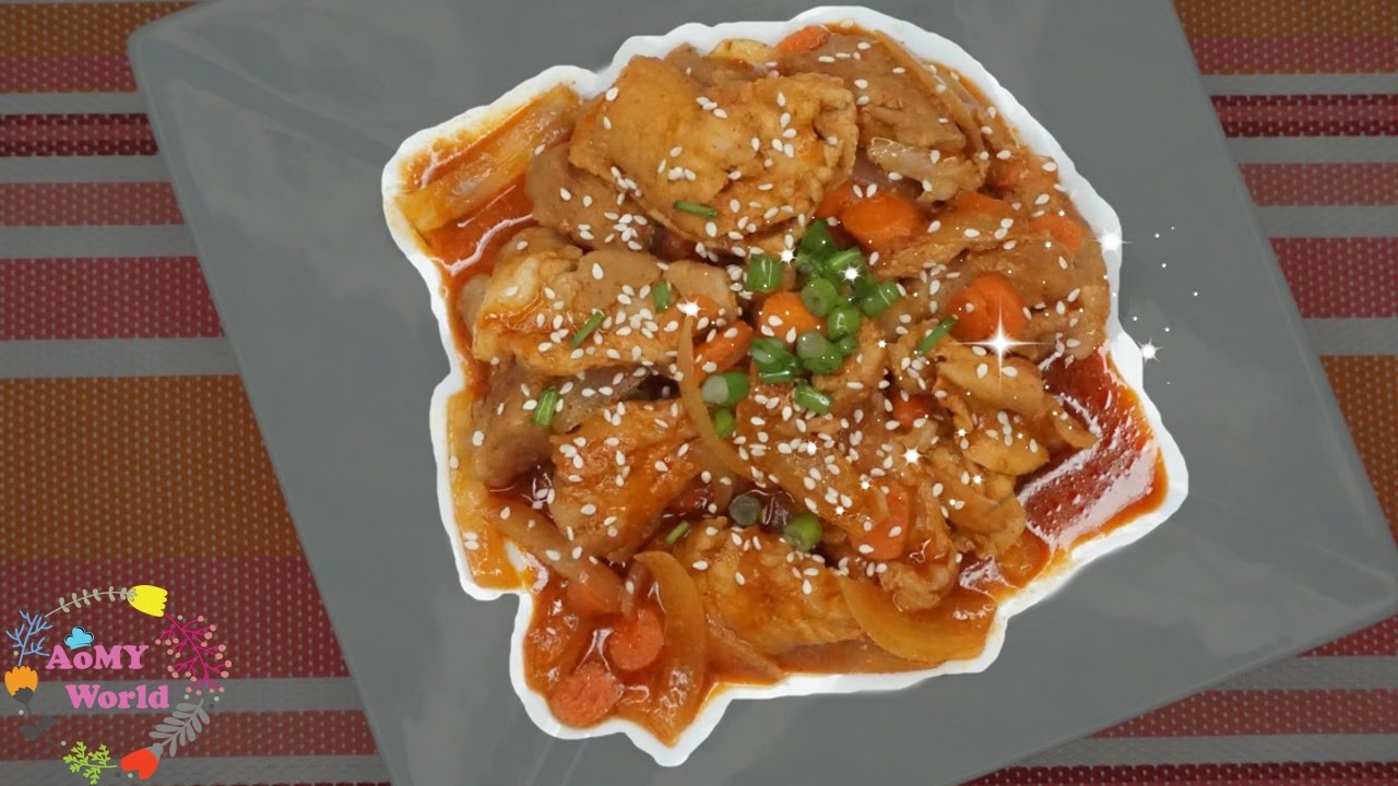 เจยุกบ๊กกึม หรือ หมูผัดซอสเกาหลี ฉบับง่ายๆ | HOW TO MAKE Jaeyook Korean ...