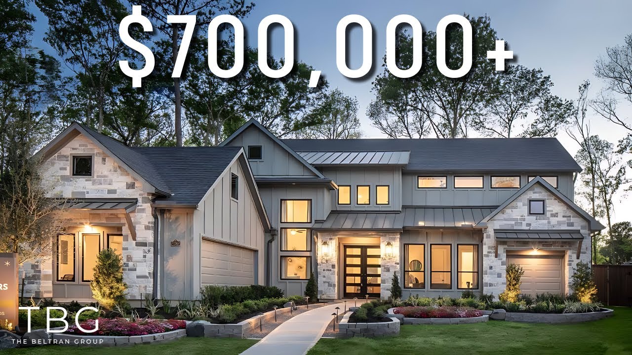 INCREDIBLE LUXURY MODEL HOME TOUR IN PORTER TEXAS! - YouTube