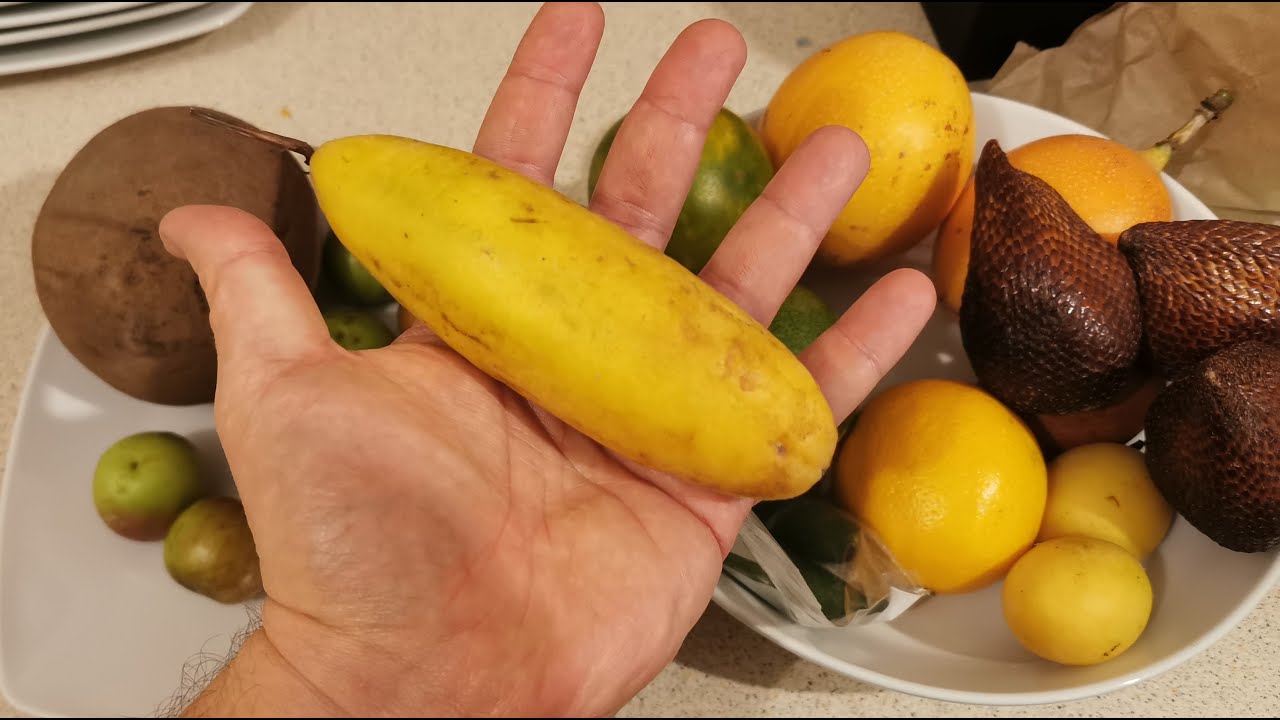 Banana Passionfruit aka Curuba aka Tacso. A very exotic fruit from one ...