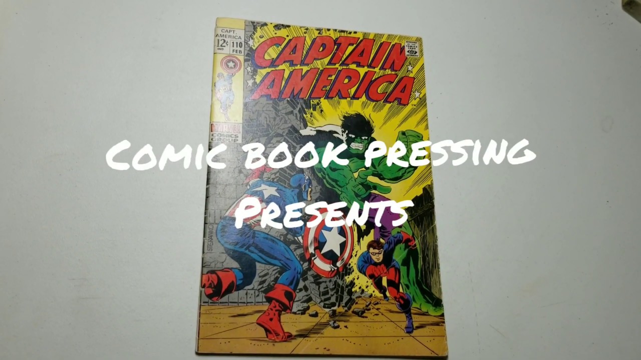 Comic Book Pressing- clean and press- Captain America # 110 - YouTube