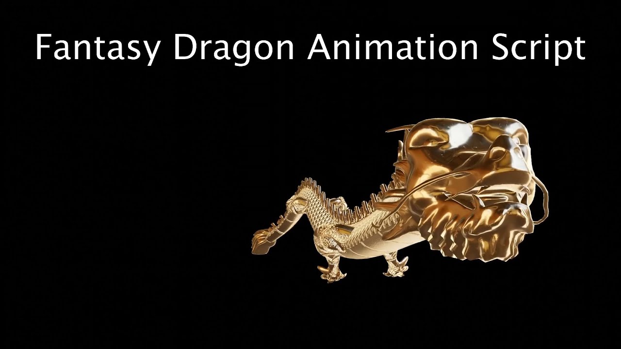 Free! Animated Fantasy Dragon blend file with script - YouTube