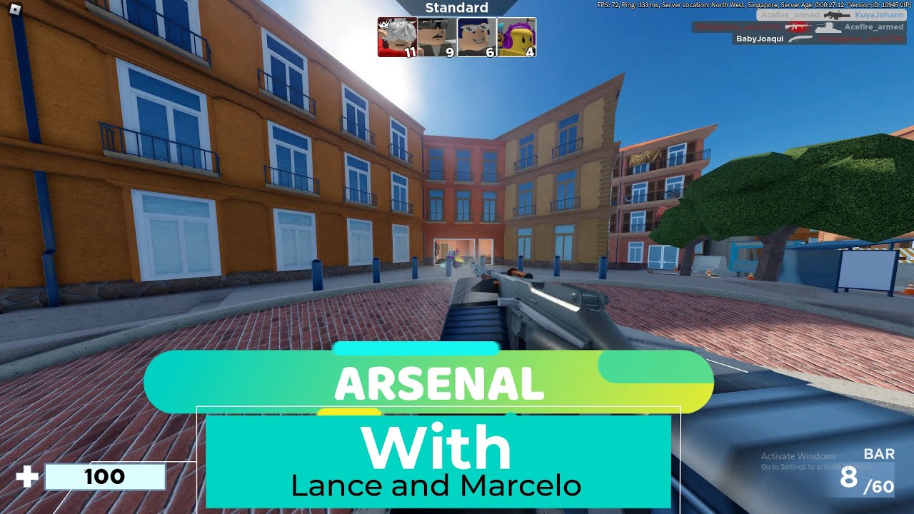 FREE FOR ALL!!!!! | Roblox Arsenal with Lance and Marcelo - YouTube