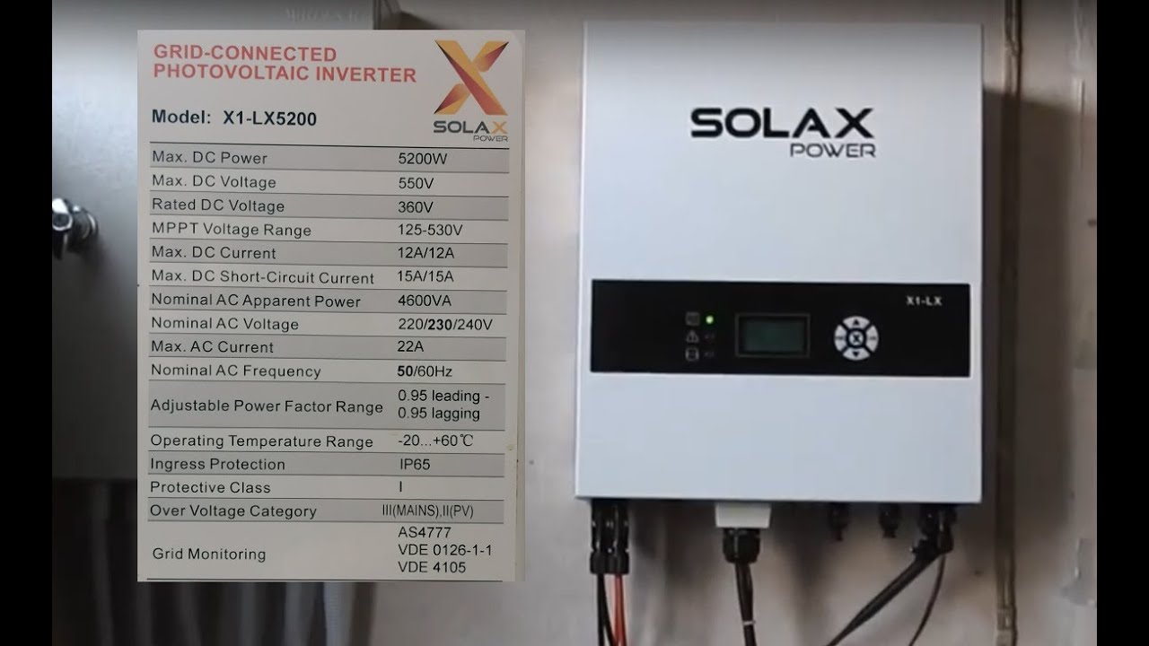 SOLAX Model : X1-LX5200 - YouTube
