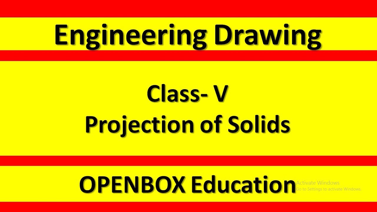 Engineering Drawing : Projection of Solids - YouTube