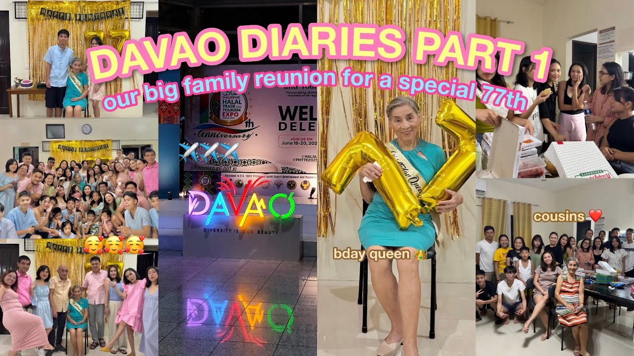 travel vlog: davao ️ part 1 | family reunion, birthday celebration ...