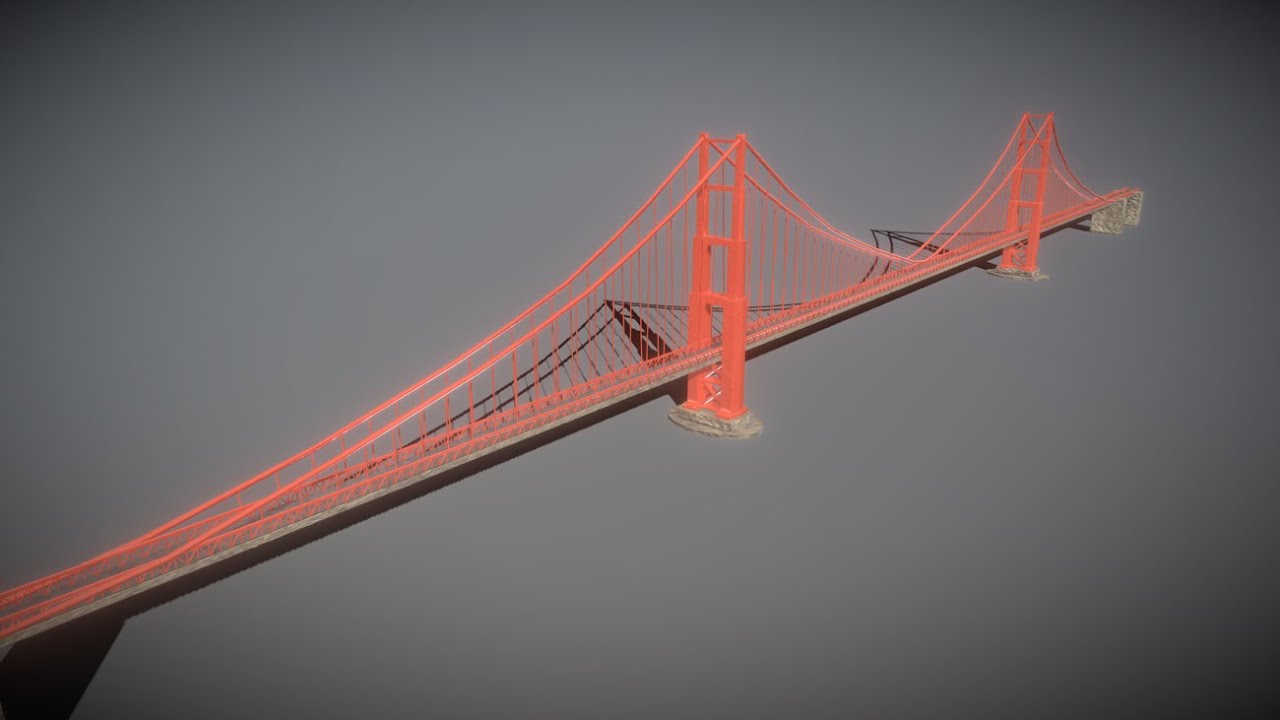 3D Model - Golden Gate Bridge - YouTube