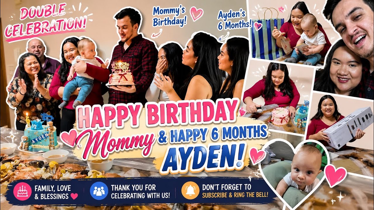 Mommy's birthday and baby Ayden's 6 months celebration ️ - YouTube