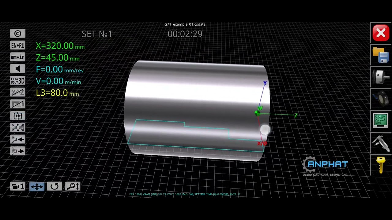 G71 Example_01&02 CNC Simulator - YouTube