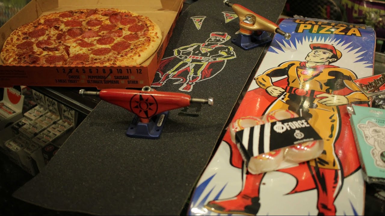 PIZZA SKATEBOARD SETUP/SESSION!!! - YouTube
