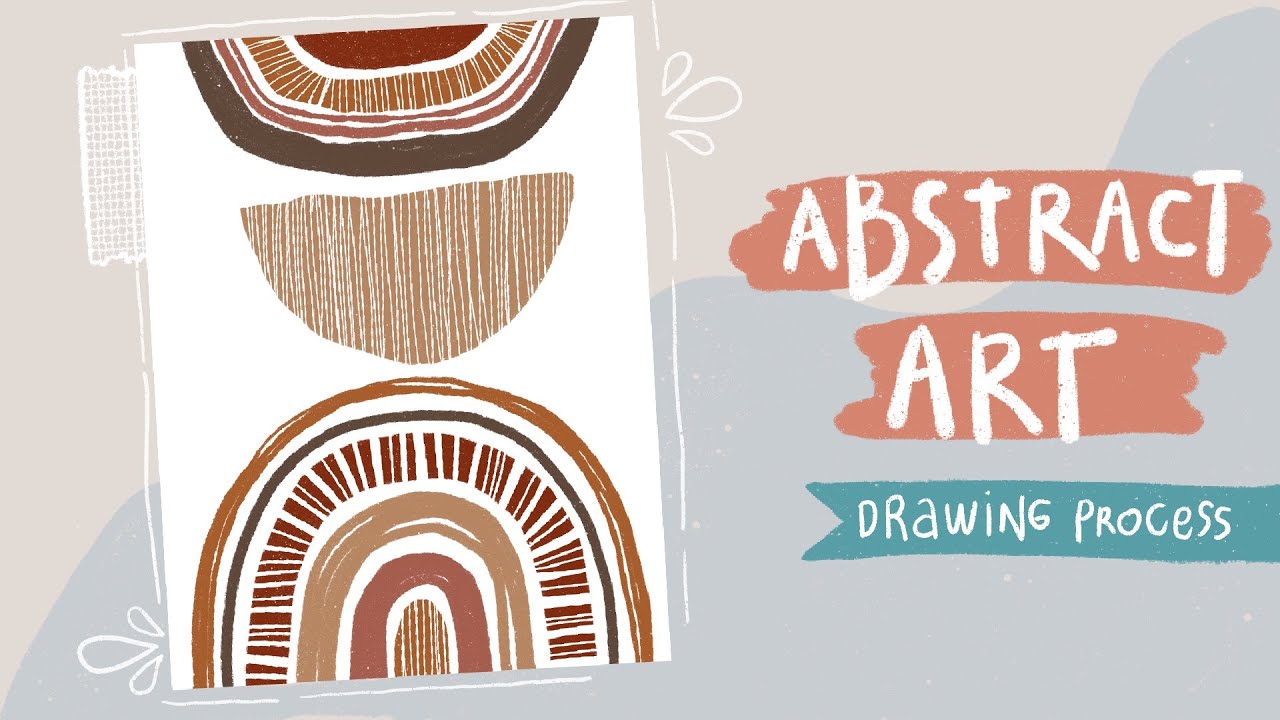 Creating an Abstract Design Wall Art || Drawing Process Using Procreate ...