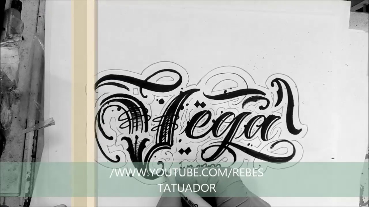 Letras para tatuar"vega"/DRAWING CHICANO LETTERING/LETRAS DE ABECEDARIO ...