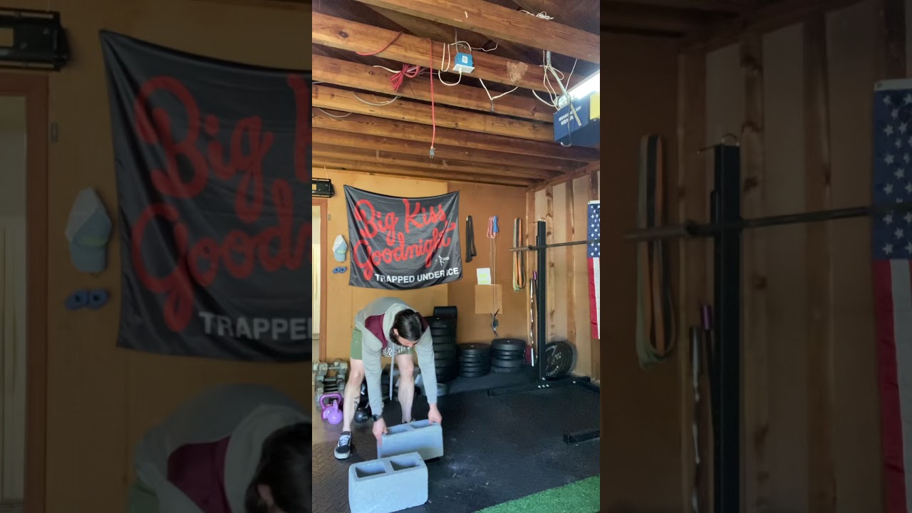 Cinder Block Overhead Press - YouTube