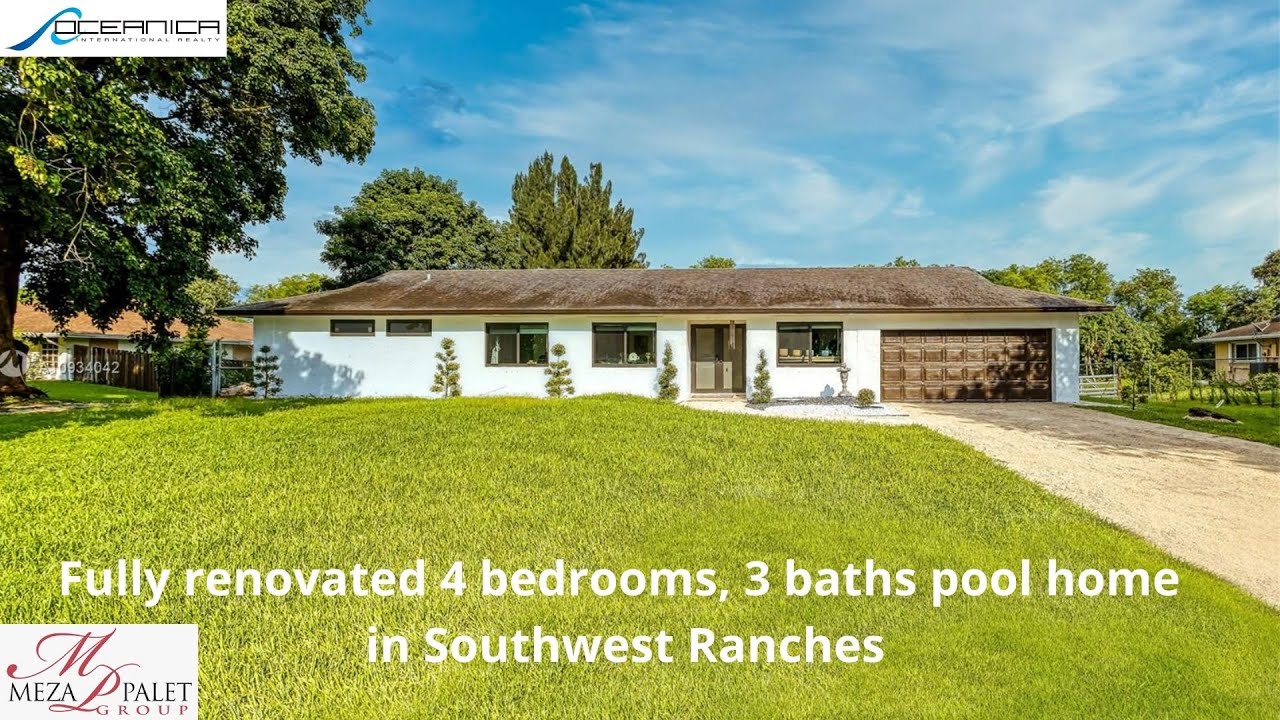 Fully renovated 4 bedrooms, 3 baths pool home in Southwest Ranches Fl ...