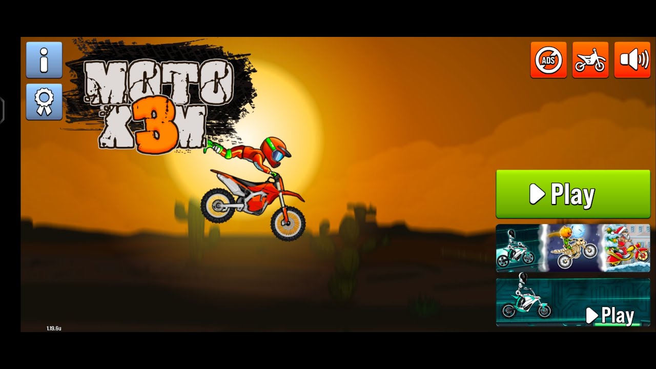 Moto x3m jump game 1level 17'level up - YouTube