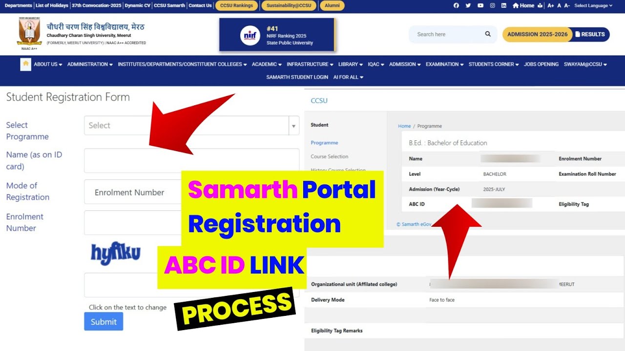 ccsu samarth portal registration kaise kare | ccsu samarth portal login ...