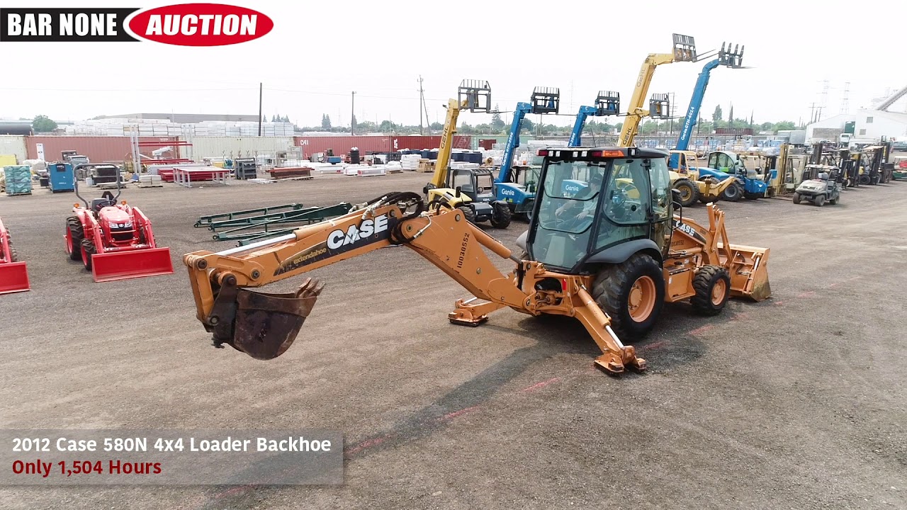 2012 Case 580N 4x4 Loader Backhoe - YouTube