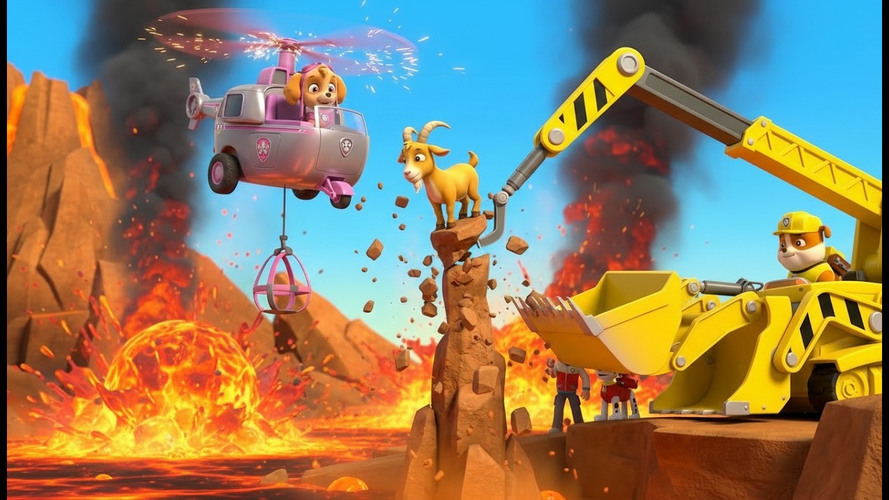 PAW Patrol Volcano Rescue! 🌋 Safety Lessons & STEM for Kids: The Golden ...