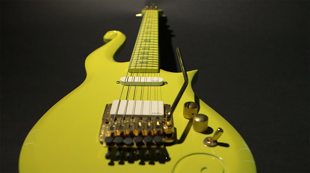 Prince Owned and Played Custom Yellow Cloud Guitar Up for Auction - YouTube