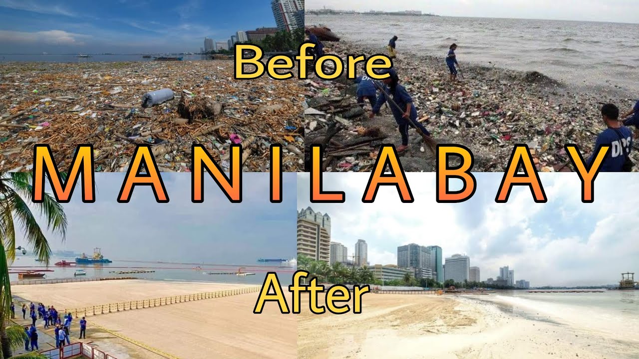 The New Manila Bay White Sand l Before and After - YouTube