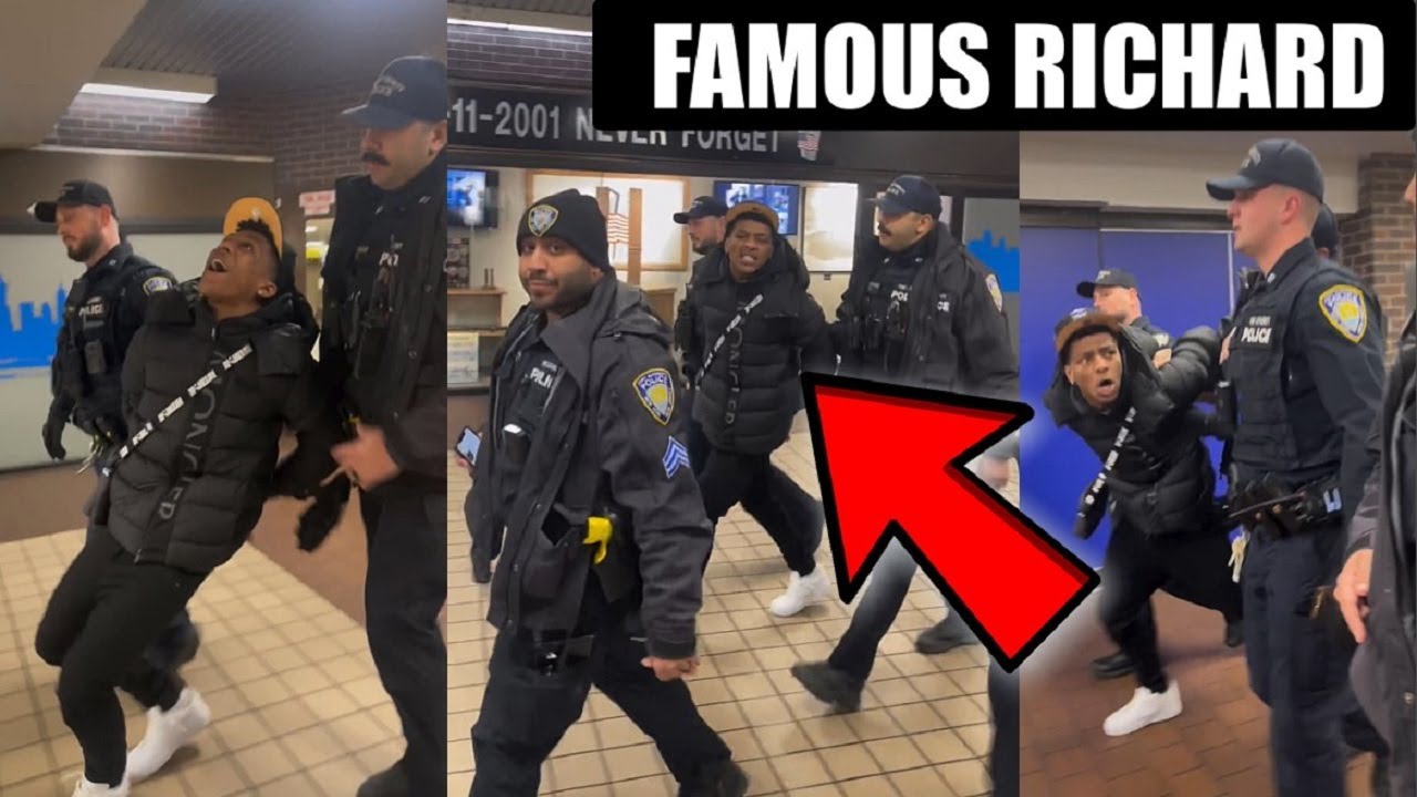 Famous Richard Gets Arrested and Escorted by Officers - YouTube