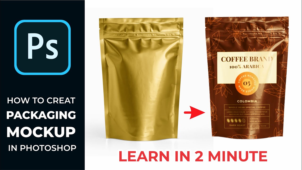 HOW TO CREAT PACKAGING MOCKUP IN PHOTOSHOP [PHOTOSHOP TUTORIALS ] - YouTube