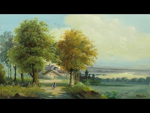 Poster Color Landscape Painting With Yasser Fayad - YouTube