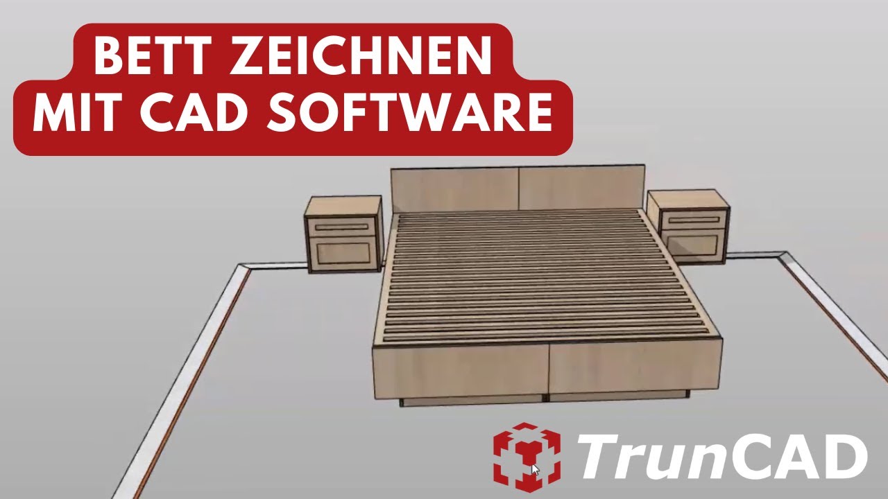 Zeichnen Sie ganz einfach ein Schlafzimmer mit TrunCAD | Webinar - YouTube