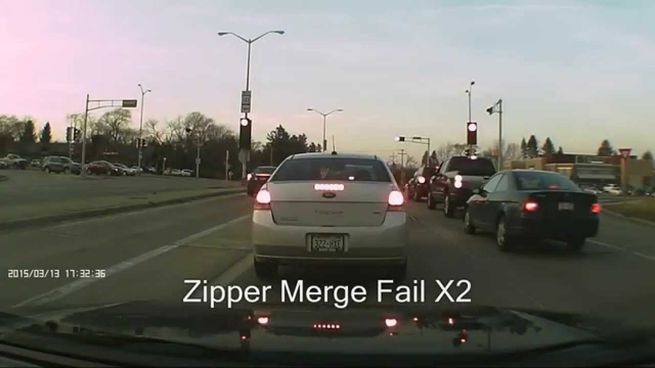 Bad Drivers of SE Wisconsin - Zipper Merge FAIL X2 - dashcam video ...