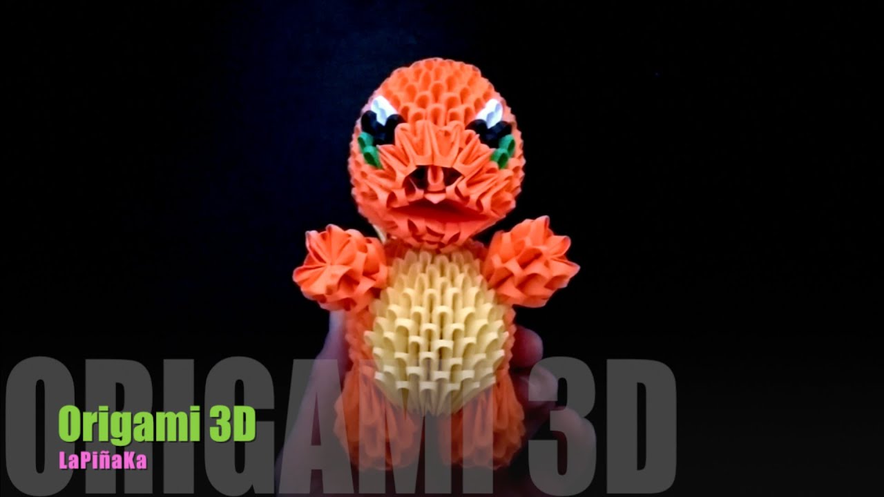 Origami 3D - Charmander. Pokemon! - YouTube