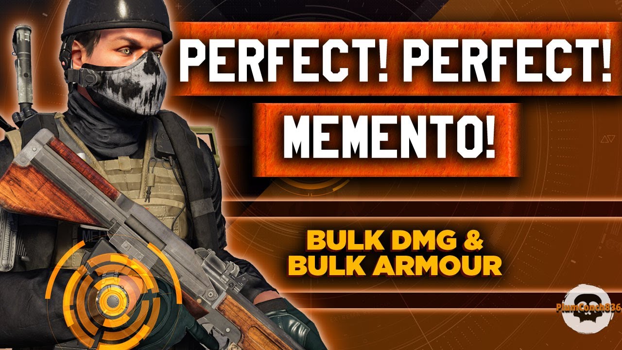 The PERFECT! PERFECT! MEMENTO BUILD! PVE & PVP CERTIFIED! - Division 2 ...