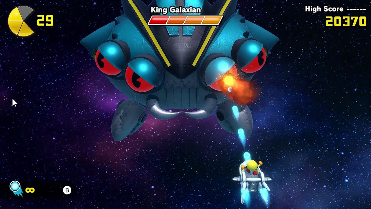 PAC-MAN WORLD Re-PAC King Galaxian Boss Fight - YouTube