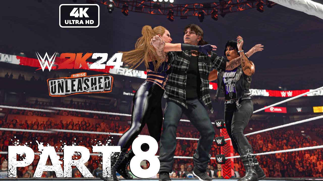 WWE 2K24 MyRise UNLEASHED Gameplay Walkthrough Part 8 FULL GAME [4K ...