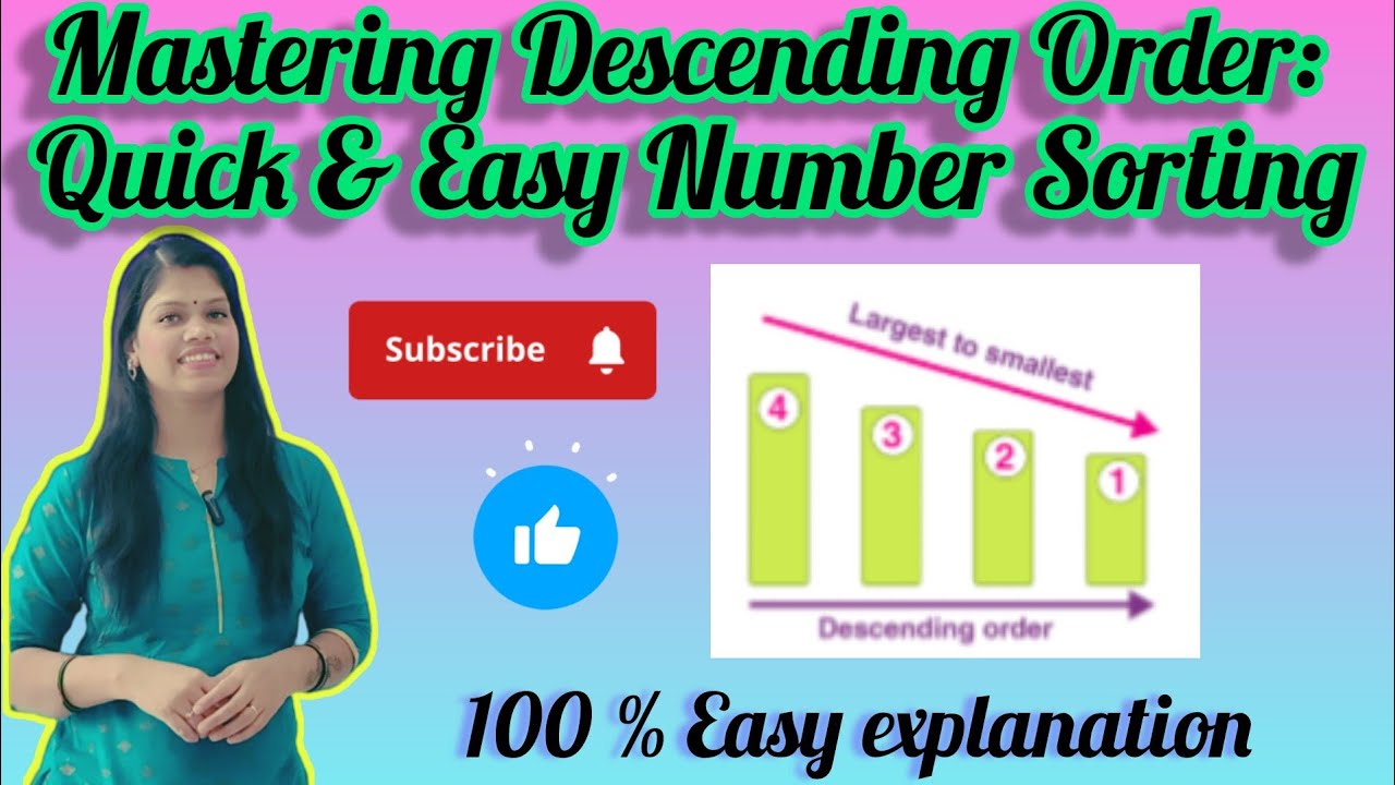Mastering Descending Order Quick And Easy Number Sorting Descending Order Youtube
