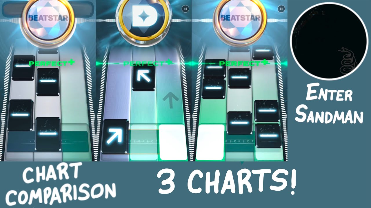 [Beatstar] Enter Sandman - Metallica // Chart Comparison (Standard vs ...