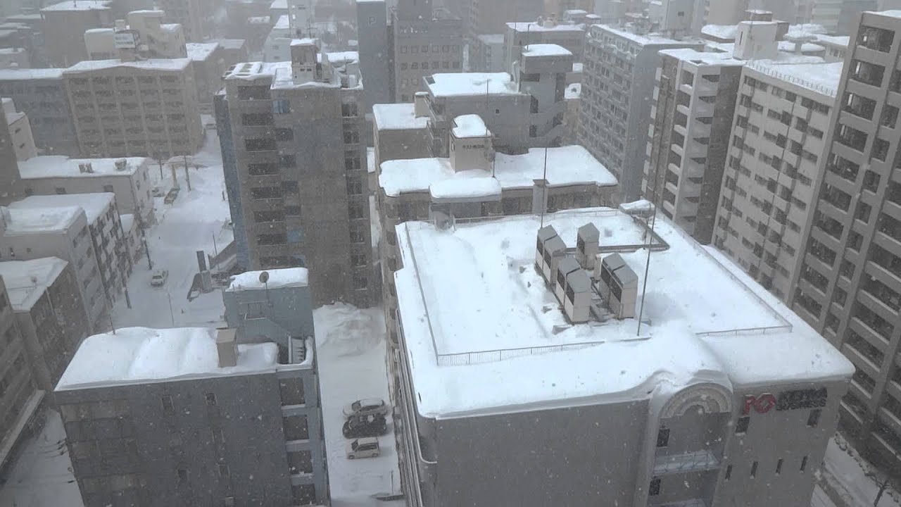 Sapporo snowfall - YouTube