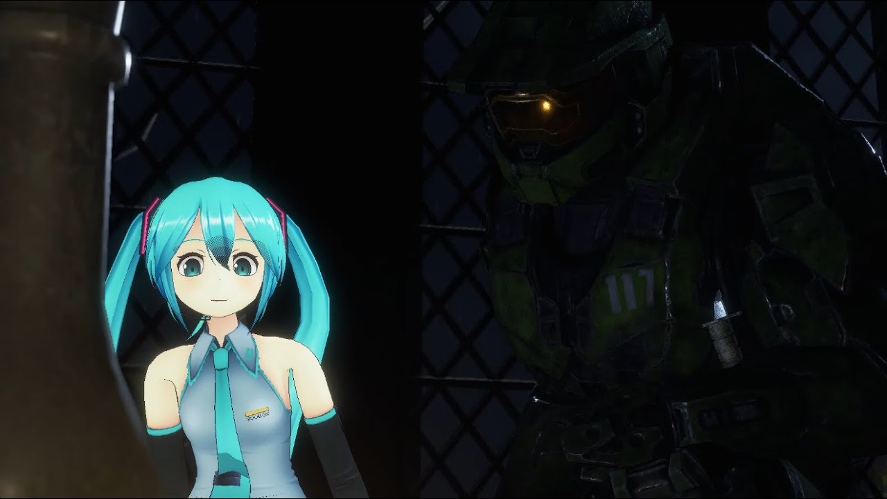 Master Chief Rescues Hatsune Miku (Resident Evil 4) - YouTube