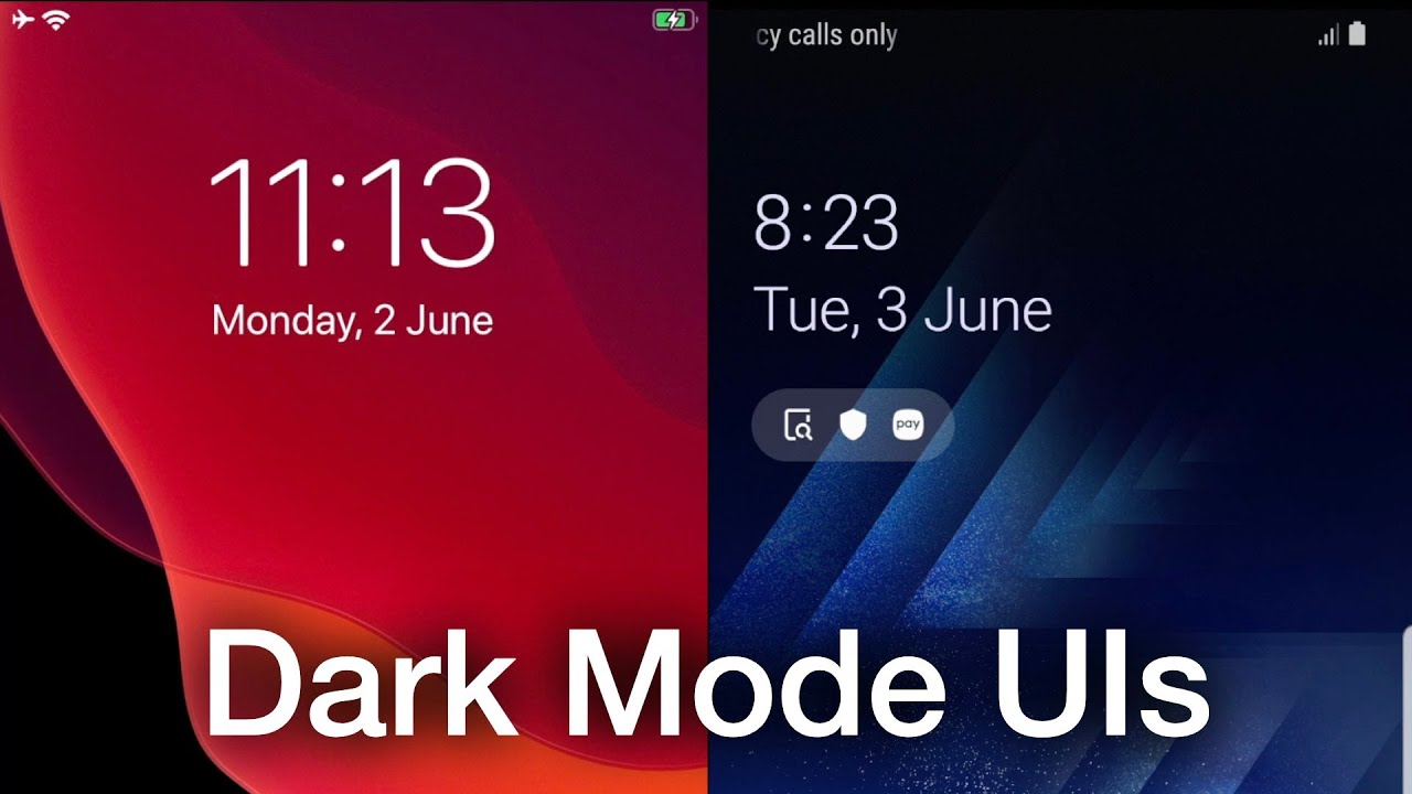 iOS 13 vs One UI 1: Dark Mode UIs! - YouTube