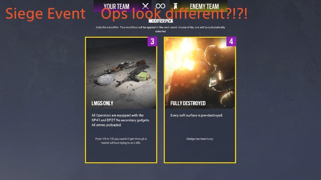 Siege #3 Limited time event? Ops look different? - YouTube