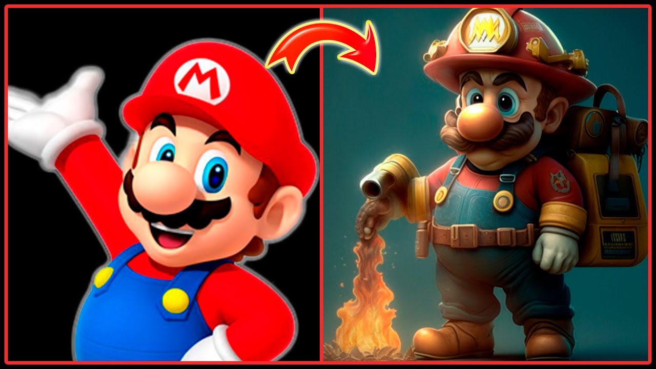 👮 MARIO BROS como Astronauta, Bombeiro, Policial, Médico... 20 ...