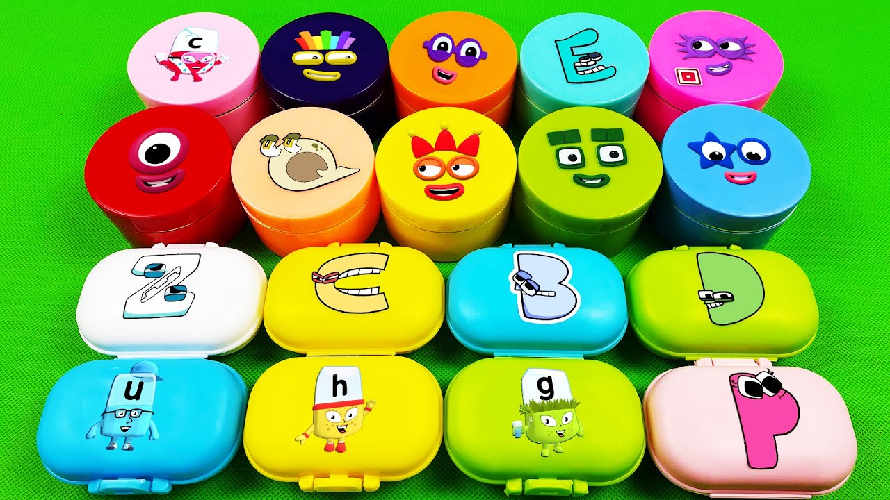 Looking Numberblocks, Alphablocks, Alphabet Lore Slime With Colors Box ...