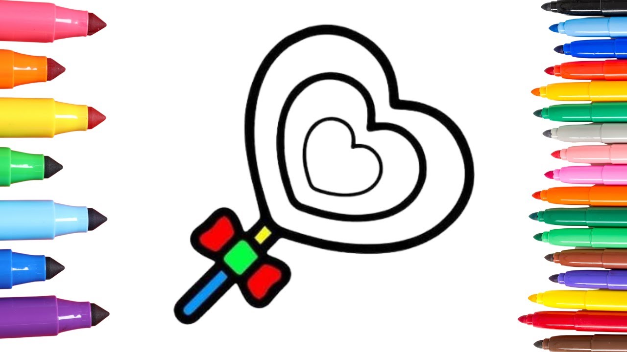 How To Draw cute Lolipop Drawing, Painting & Coloring For Kids and ...