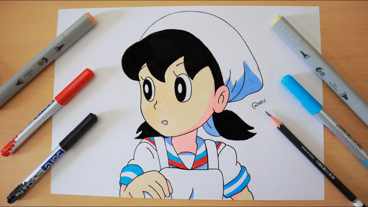 How to Draw Shizuka | Step by step | Doraemon the Movie: Nobita's ...