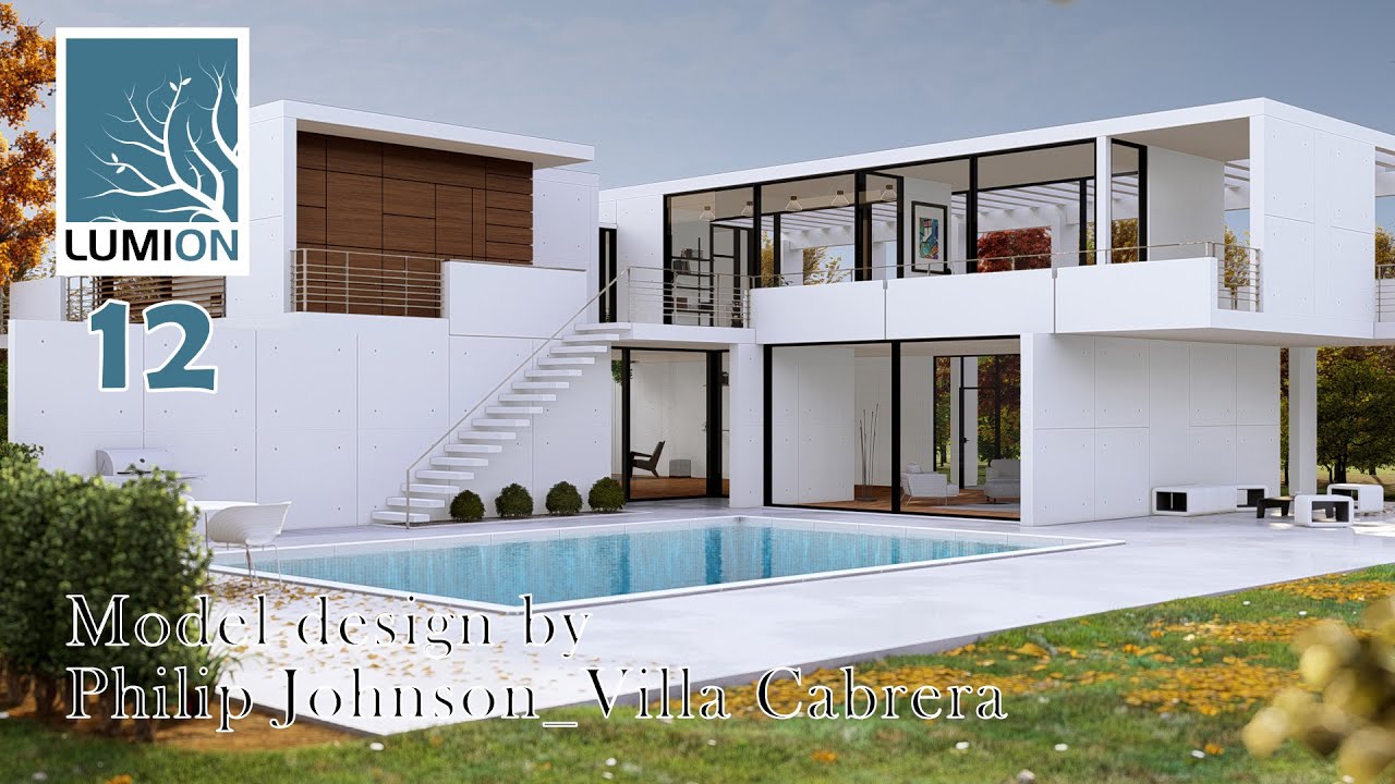 Lumion 12 Example 6 I Modern luxury house I Swimming pool - YouTube